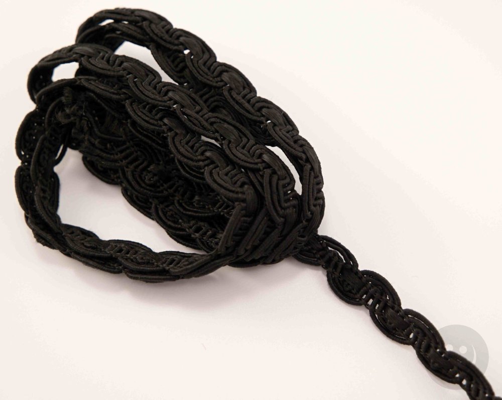 Decorative braid - black - width 1,2 cm :: Sewing-knitting.eu