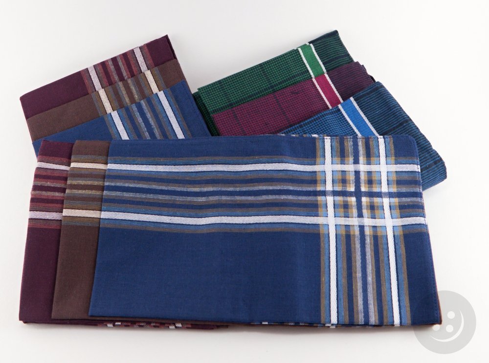 Set of dark men's handkerchiefs made of carded cotton - 6 pcs :: Sewing ...