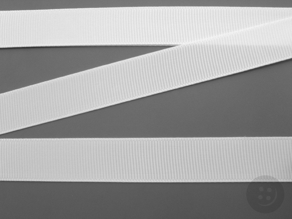 Grosgrain ribbon stiff - white - width 2.7 cm :: Sewing-knitting.eu